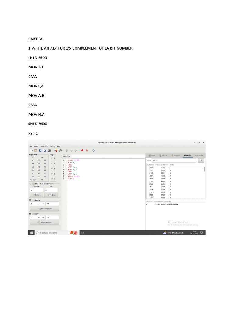 Microprocessor LAB | PDF