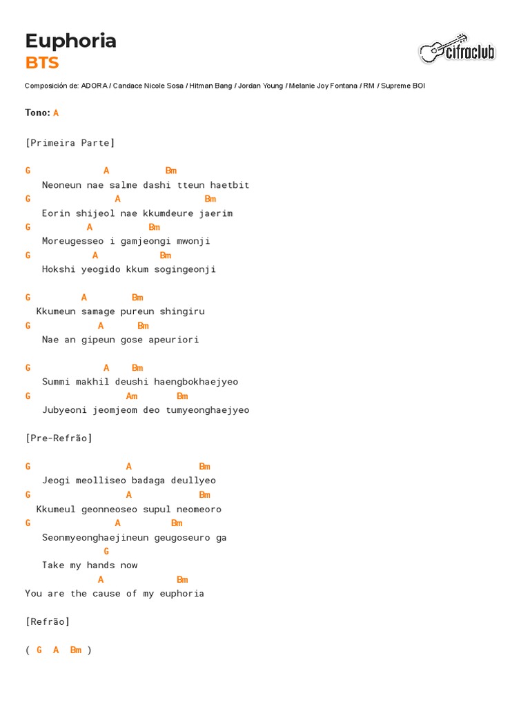 Acorde BTS - Euphoria | PDF