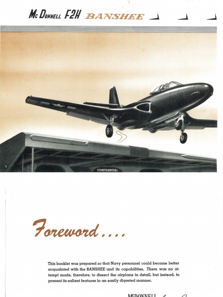 McDonnell F2H Banshee Brochure PDF | PDF