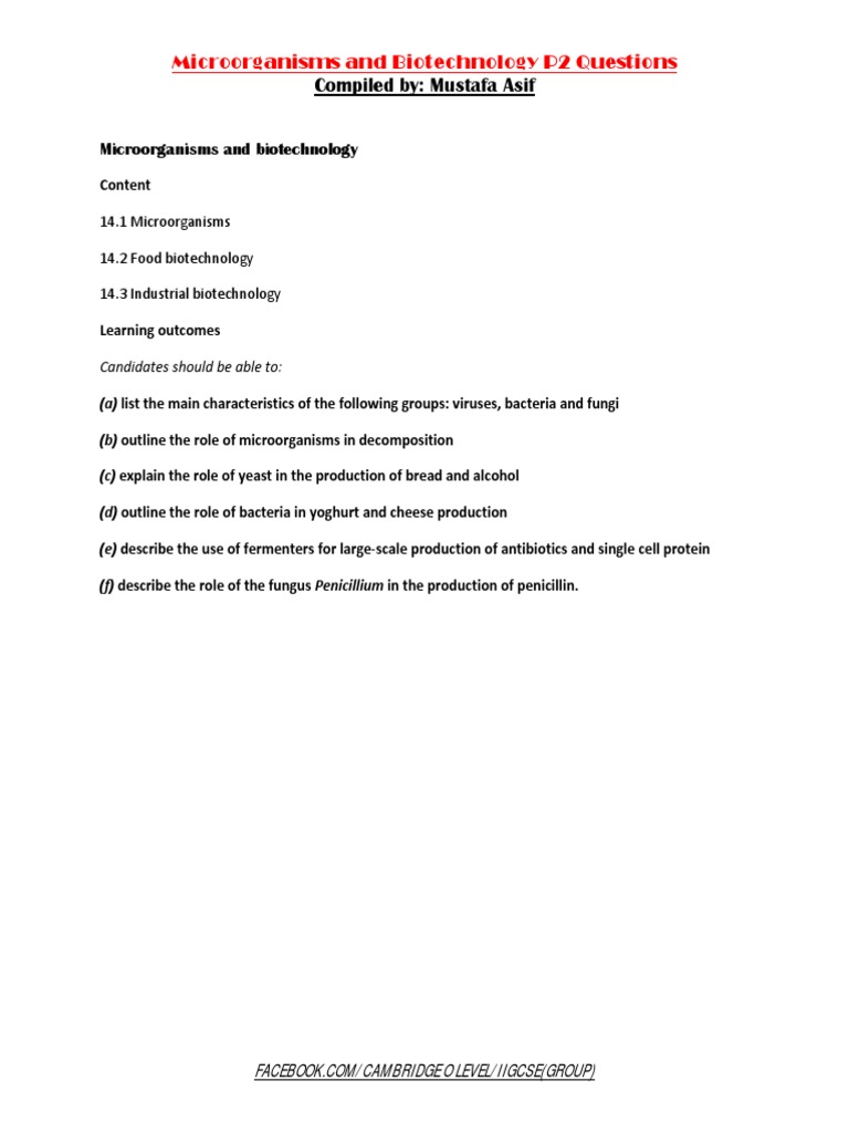 Biotechnology p2 Mustafa Asif | PDF | Bacteria | Cell (Biology)