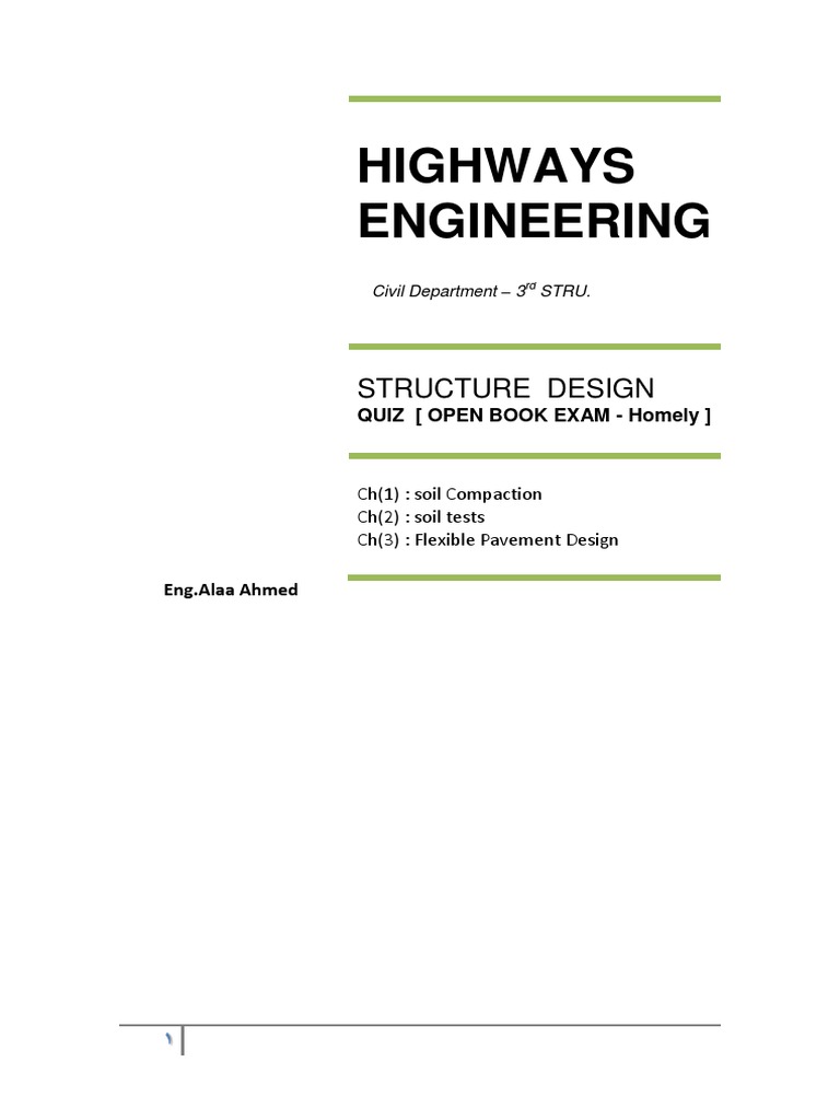 Civil Engineering Homework on Soil Compaction and Flexible Pavement ...