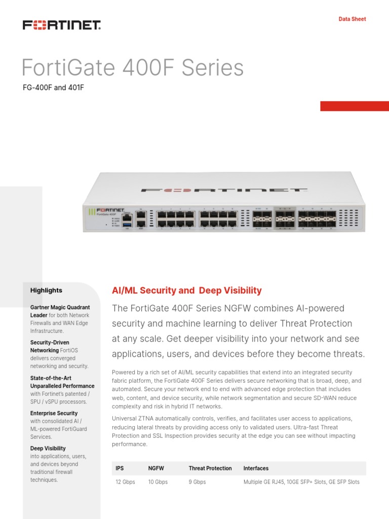 Fortigate 400f Series | Download Free PDF | Computer Network | Computer ...