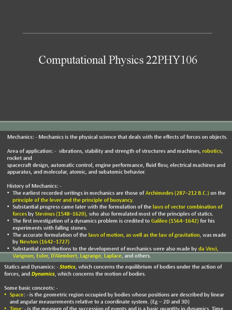 1 Comp Phy | PDF | Force | Euclidean Vector