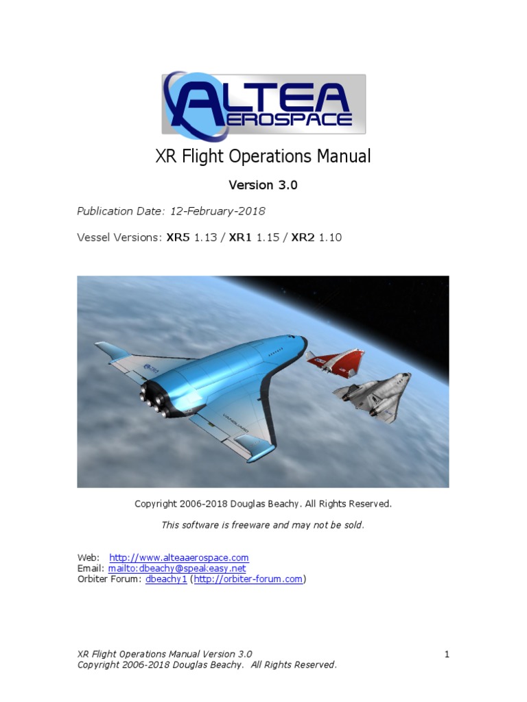XR Flight Operations Manual | PDF