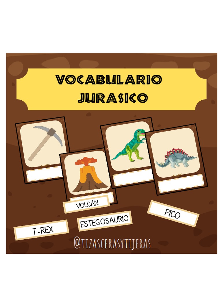 Vocabulario Dinosaurios | PDF