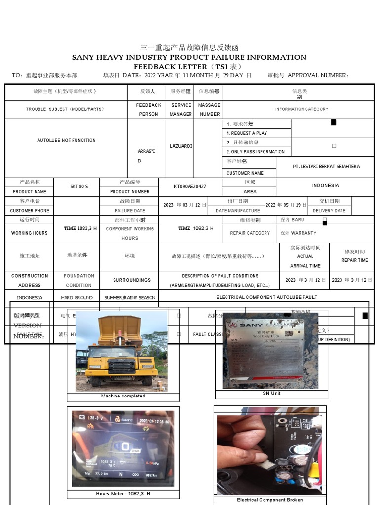 Tsi SKT 80S PT - LBS - Autolube Broken | PDF