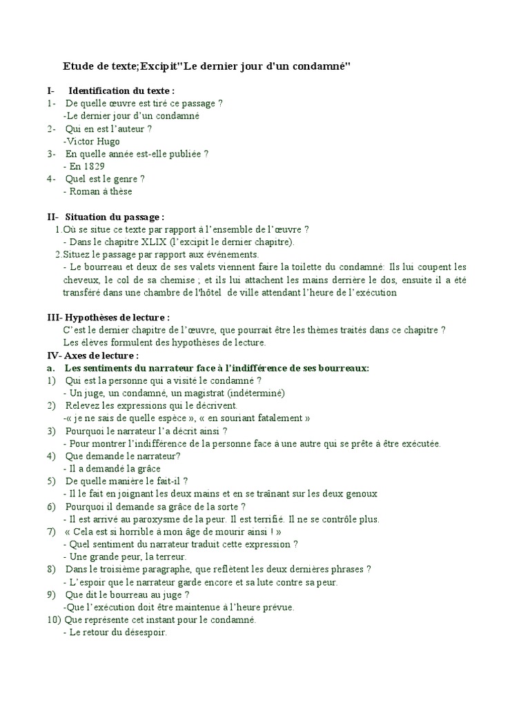 Analyse du chapitre 49 de Hugo | PDF
