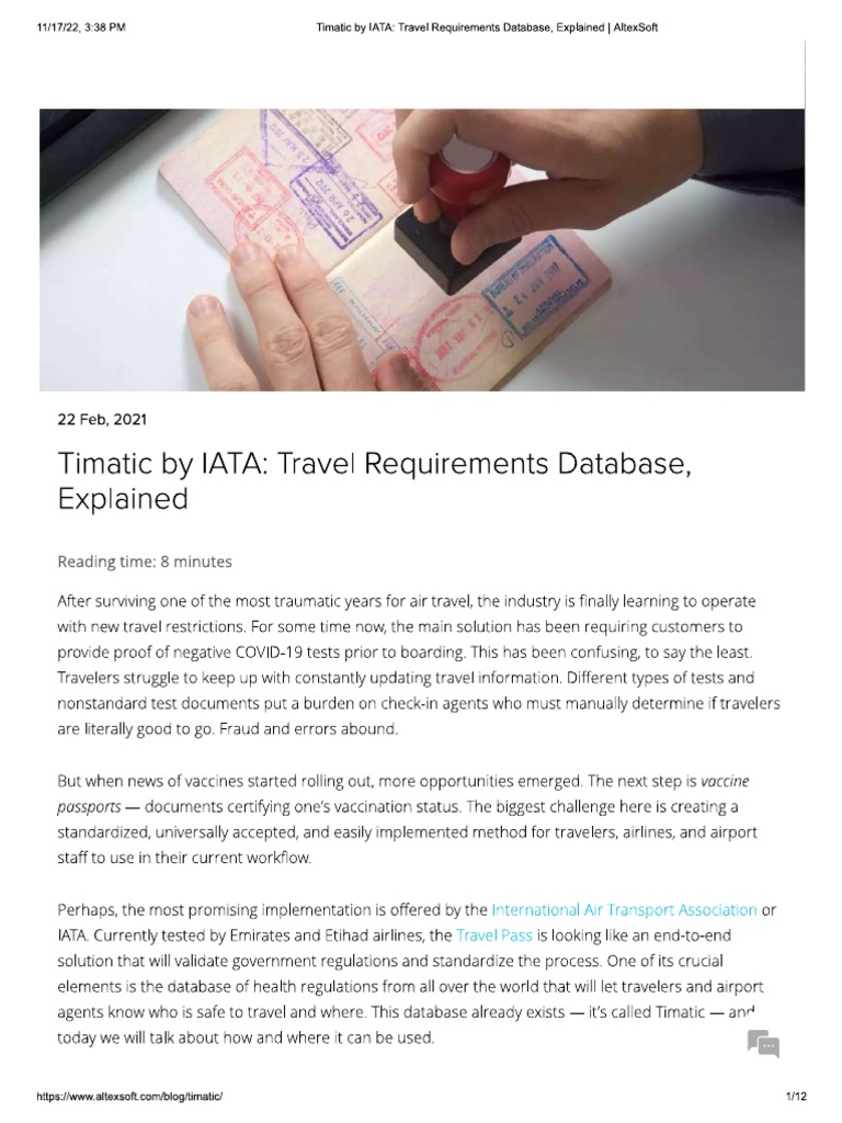 Timatic Article | PDF