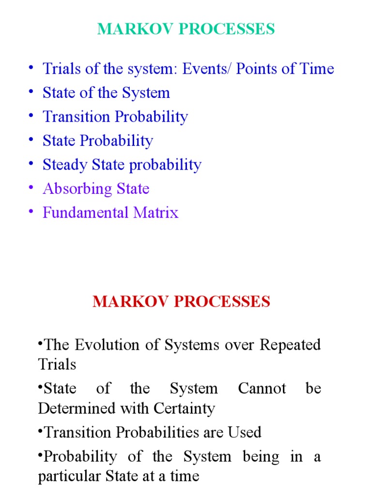 Markov Processes | PDF | Markov Chain | Mathematics