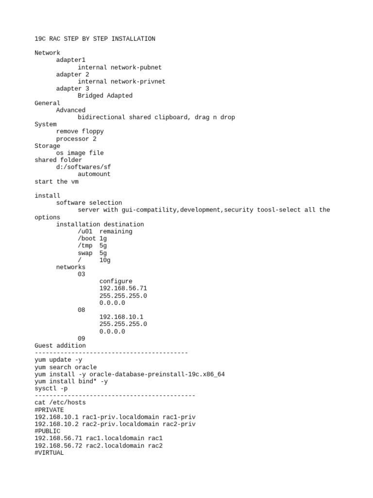 Step by Step Rac Installation | PDF | Installation (Computer Programs ...