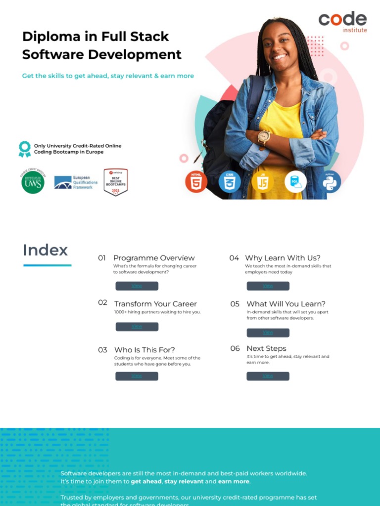 Diploma FullStack Software Development Specialization Europe Brochure-1 | PDF | Software As A ...
