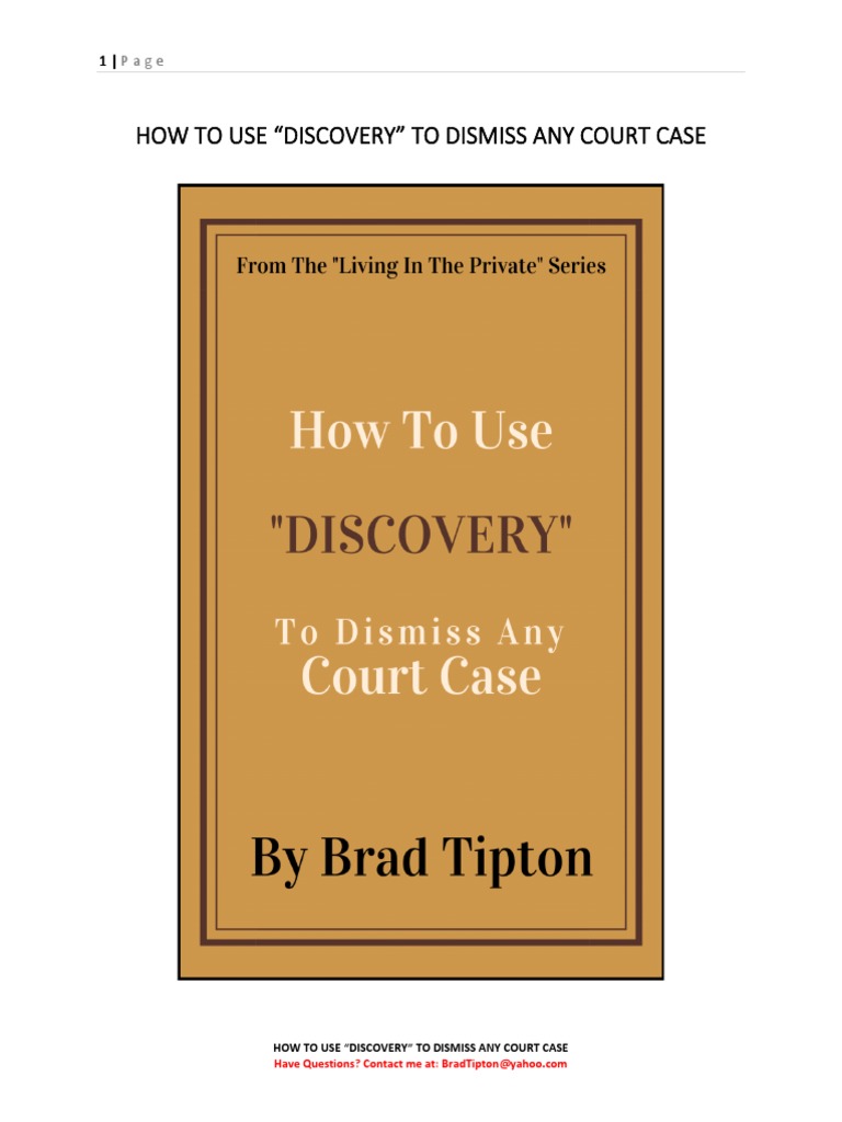 Dismissing Court Cases Through Discovery | PDF | Discovery (Law ...
