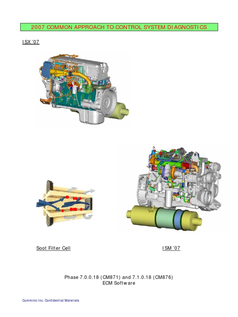 Cummins - ISX CM871 CM876 Common Approach To Control System Diagnostics ...