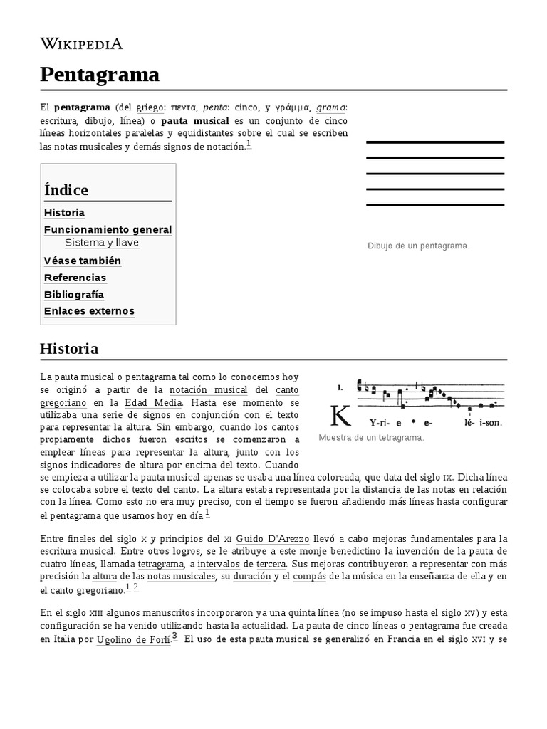 Pentagrama | PDF | Comunicación escrita | Elementos de la música