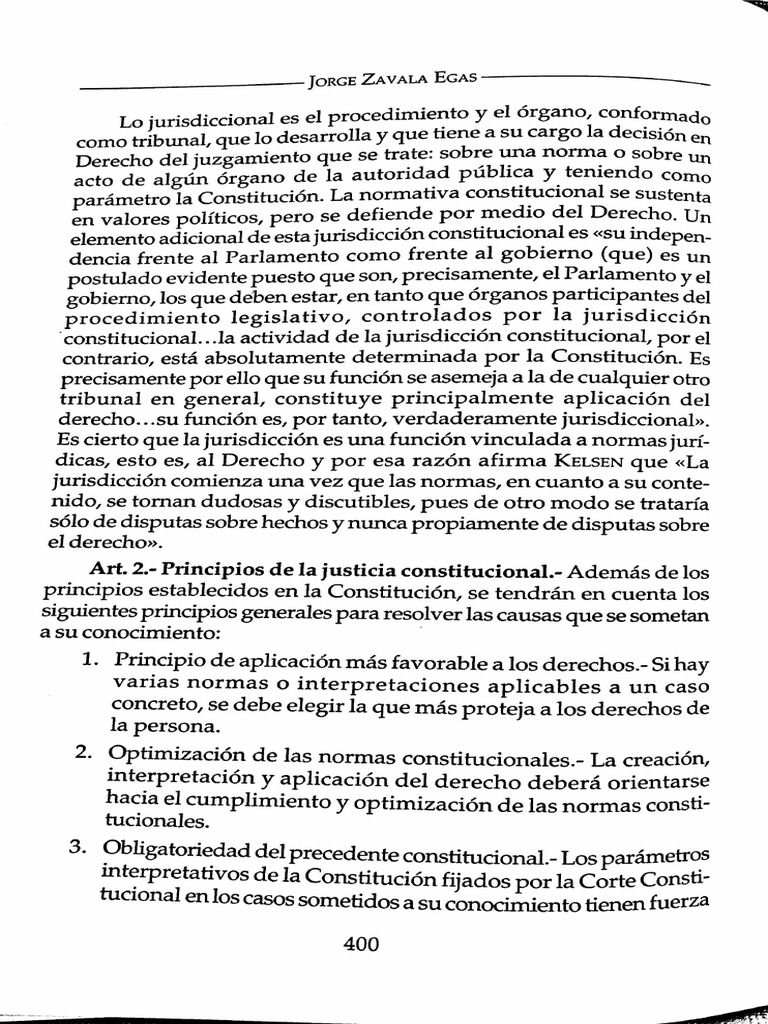 Extracto Del Libro Derecho Constitucional, Neoconstitucionalismo y Argumentación Jurídica de ...