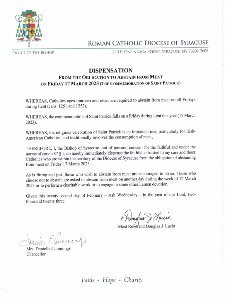Roman Catholic Diocese of Syracuse | PDF