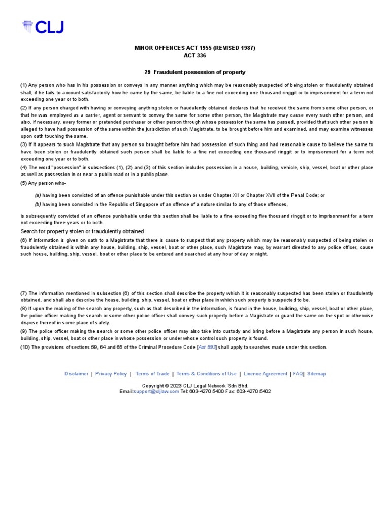 Section 29 | PDF | Magistrate | Government