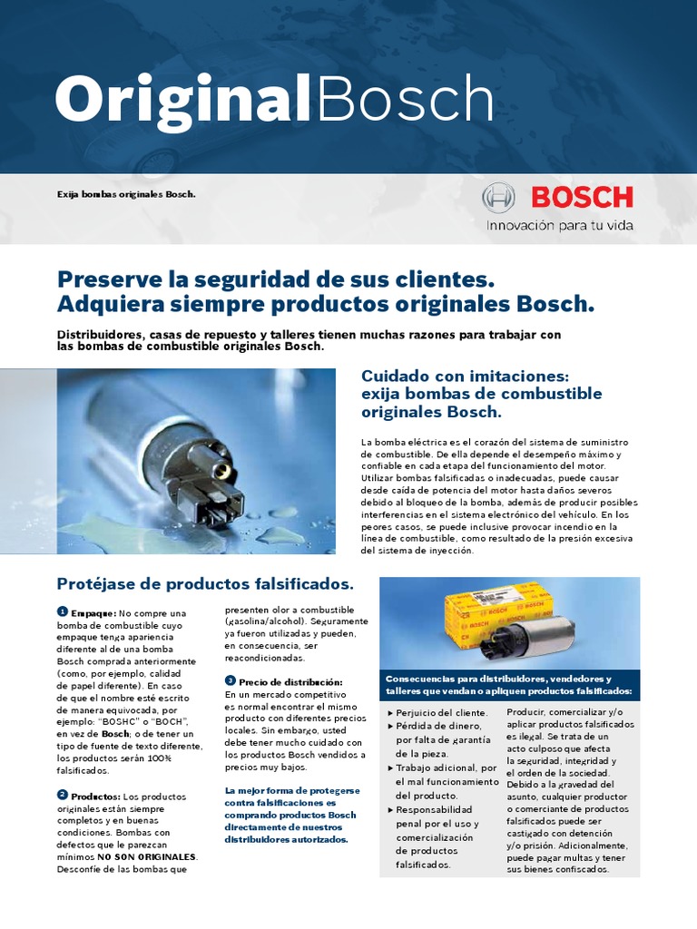 Bomba de Gasolina Bosch PDF | PDF | Tanques | Bomba