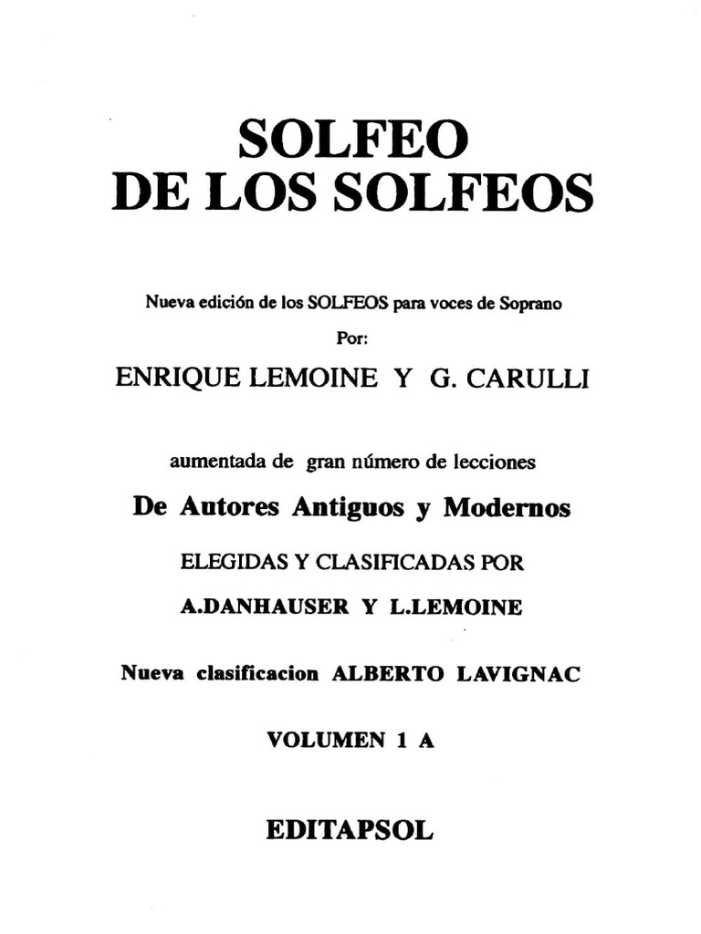 Solfeo de Los Solfeos PDF | PDF