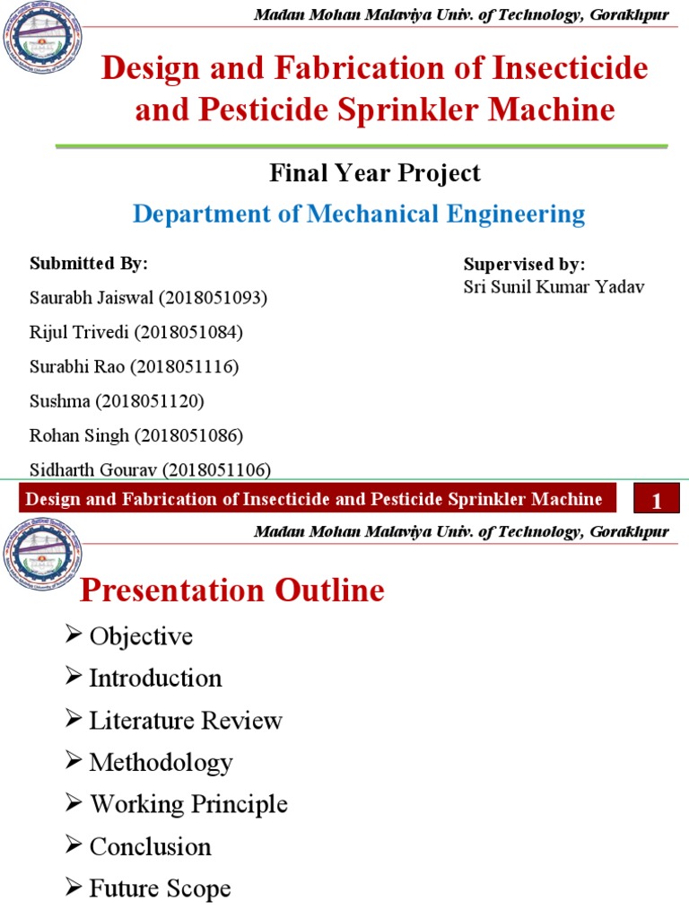 MMMUT PPT Template | PDF | Pump | Pesticide