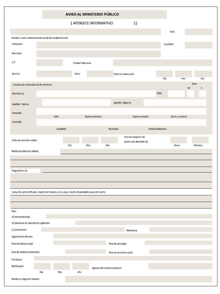 Aviso Al Ministerio Público | PDF