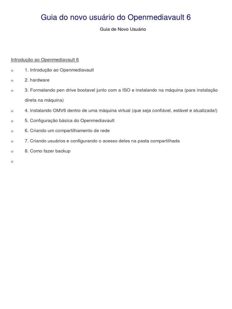 Guia Do Novo Usuário Do Openmediavault 6 Aaaaa PDF | PDF ...