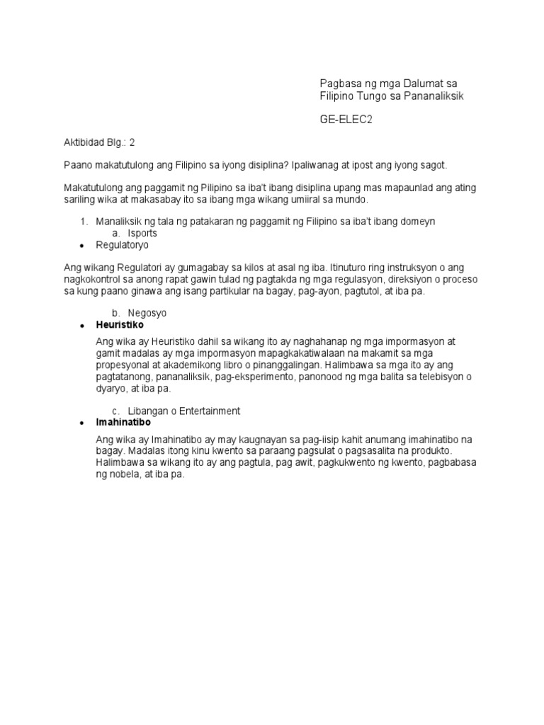 GE ELEC2 Activity 2 | PDF