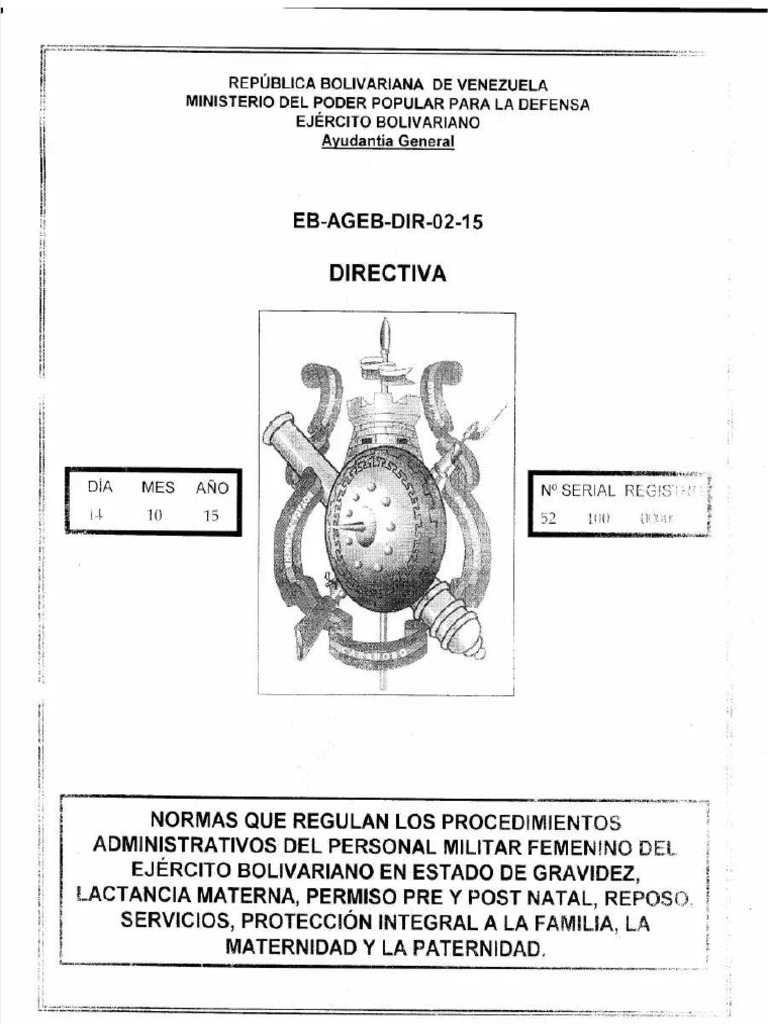 Directiva Eb Ageb Dir 02 15 Normas Que Regulan Los Procedimientos ...