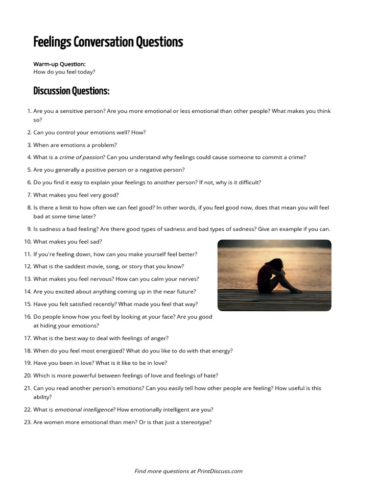 Feelings Questions | PDF