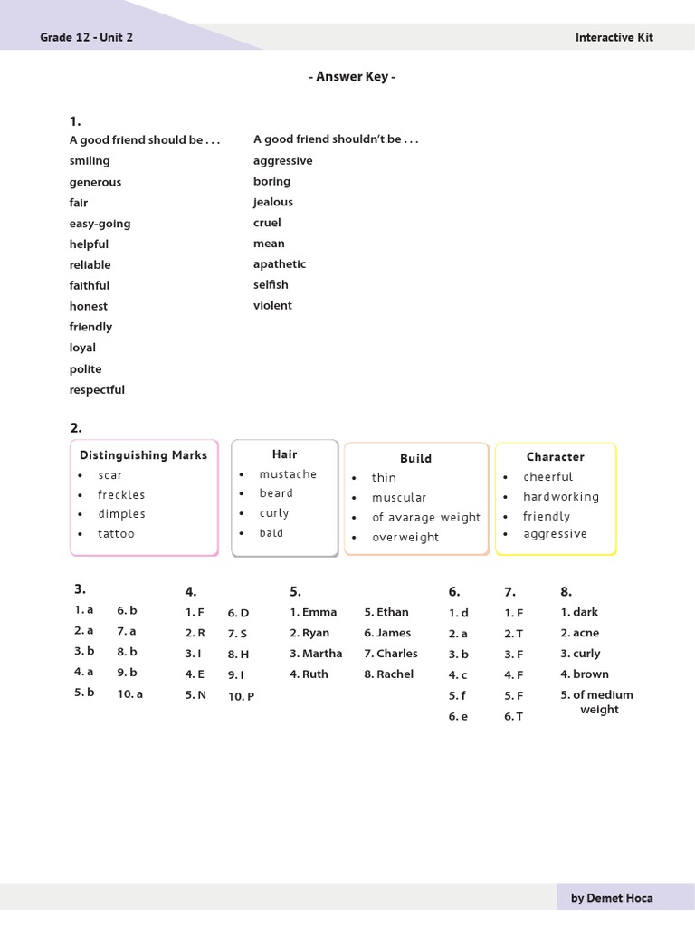 12.2 Answer Key | PDF