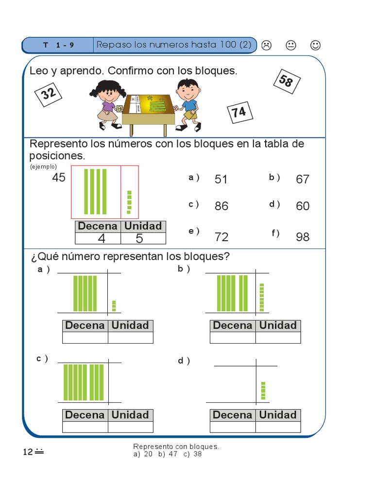 Matemáticas 2do Primaria Decenas Unidades | PDF