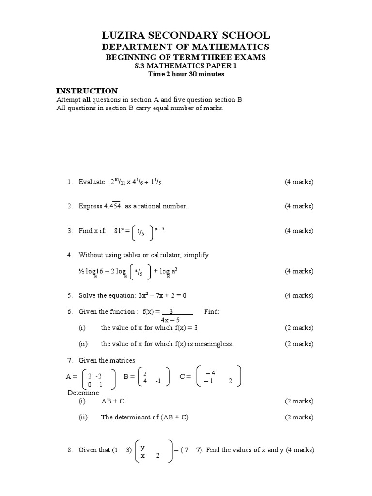 Math 1 S 3 Bot | PDF | Equations | Triangle