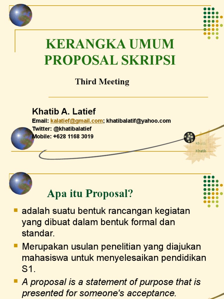 3 - Susunan Dan Kerangka Umum Proposal | PDF