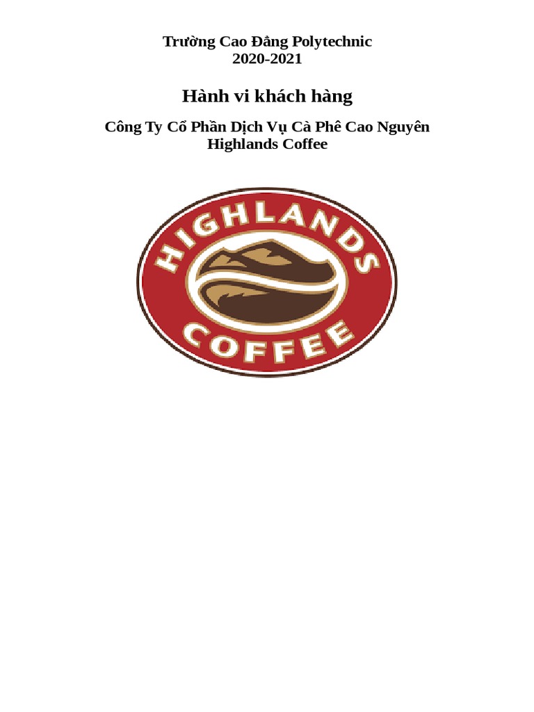 123doc Hanh VI Khach Hang Highland Coffee | PDF