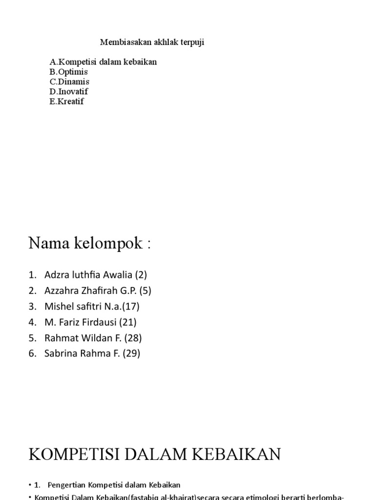 Aqidah Akhlak Kelompok 2 | PDF