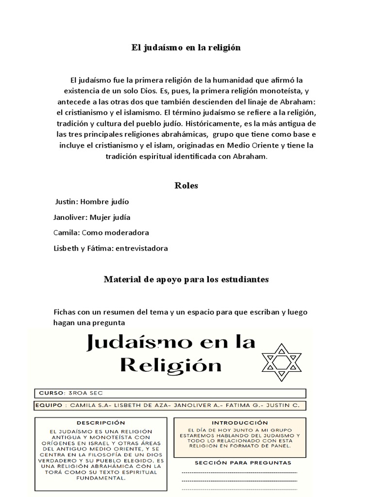 Características del Judaísmo Monoteísta | PDF | Monoteísmo | Dios