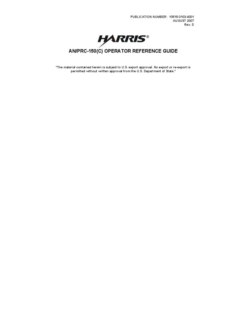 PRC150 | PDF | Antenna (Radio) | Radio Propagation