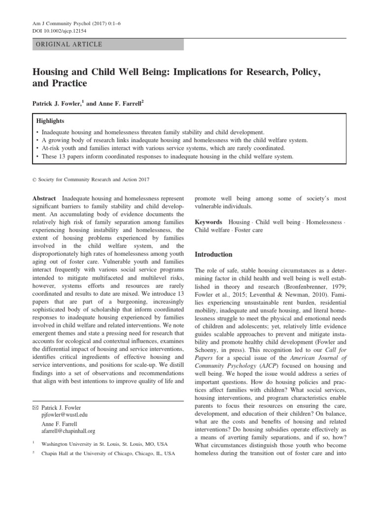 Fowler2017 - Term Paper Shit PDF | PDF | Homelessness | Methodology
