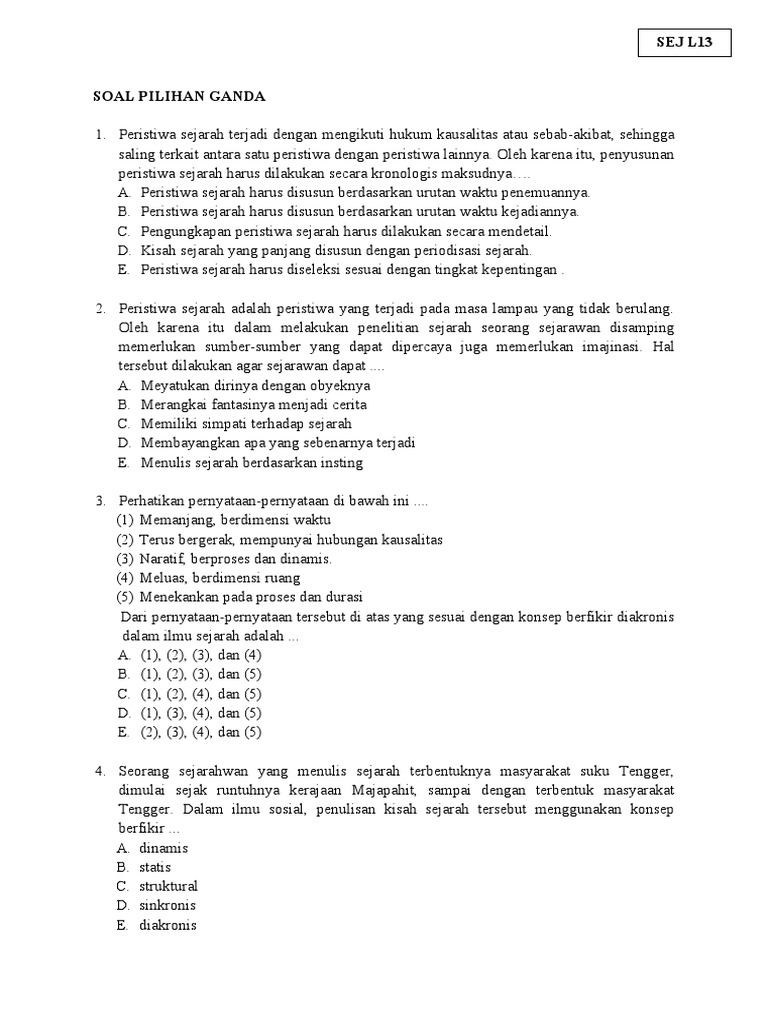 Paket Susulan Sejarah L13 | PDF