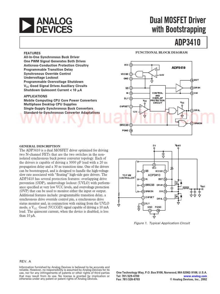 ADP3410 | PDF | Electrostatic Discharge | Rectifier
