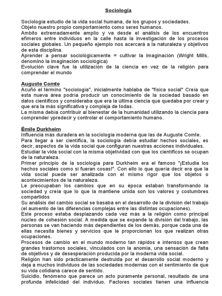 Resumen Mac | PDF | Sociología | Emile Durkheim