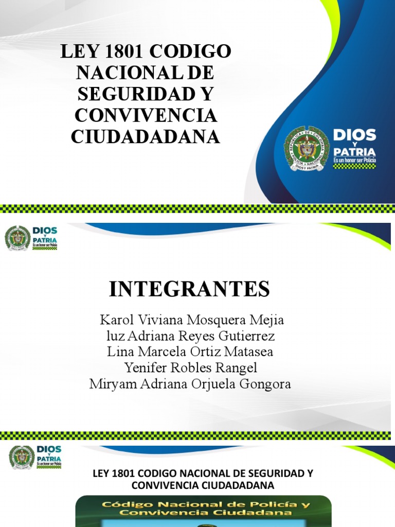 Ley 1801 Convivencia Ciudadana | Descargar gratis PDF | Policía | Derechos