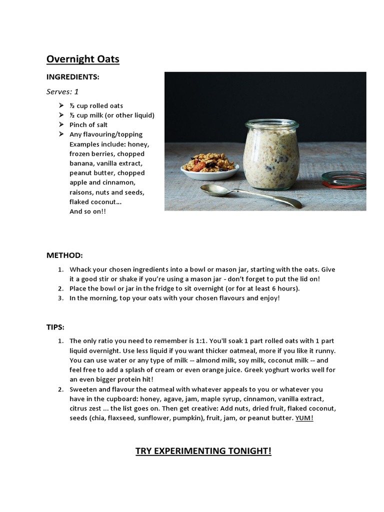Overnight Oats | PDF