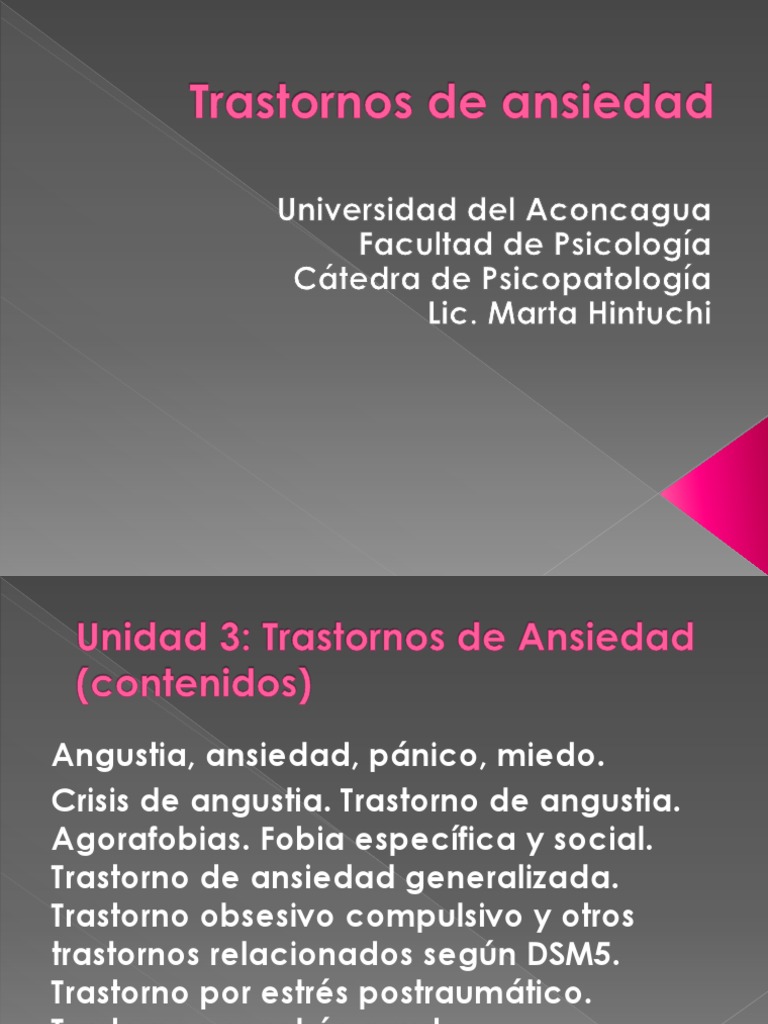 Trastornos de Ansiedad según DSM-5 | PDF | Ansiedad | Trastorno de ansiedad