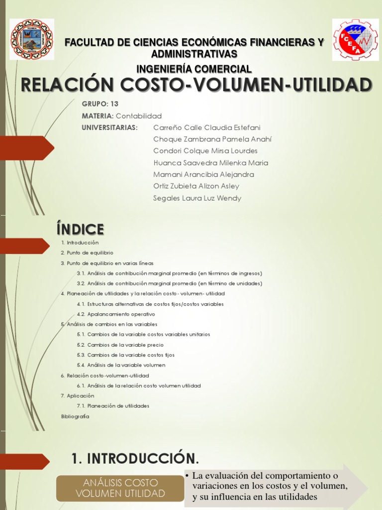 Relación Costo-Volumen-Utilidad PDF | PDF | Apalancamiento (Finanzas) | Business