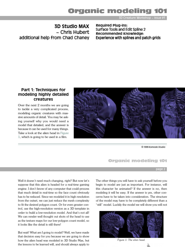 3D Studio Max - Organic Modeling 101 | PDF | 3 D Computer Graphics ...