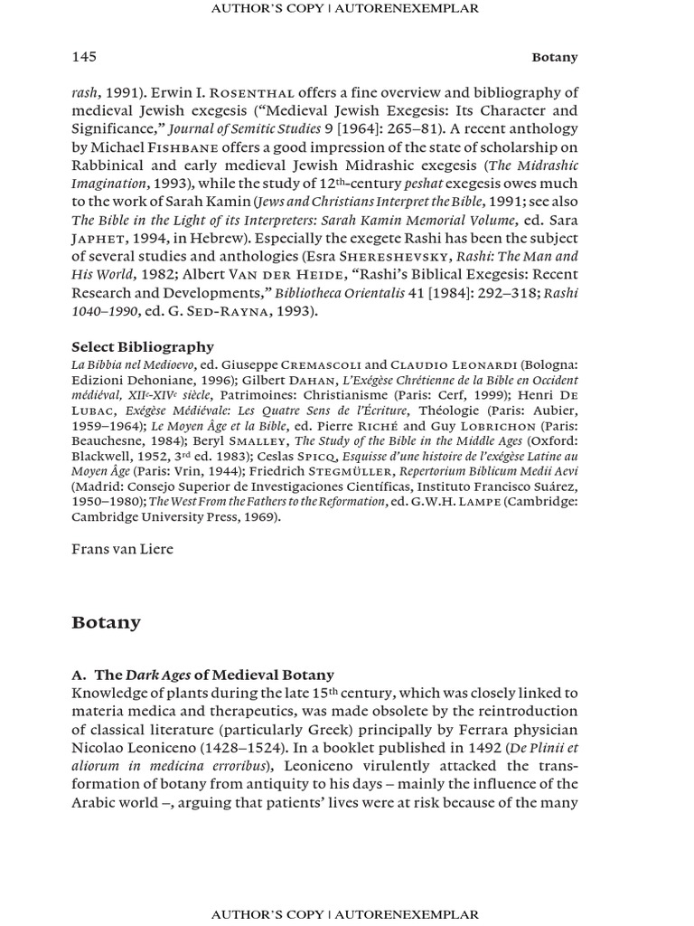 Medieval Botany's Decline | PDF | History Of Science | Botany