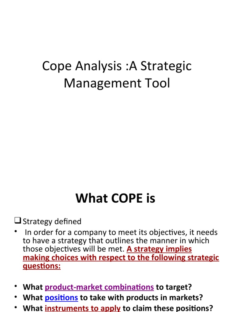 Cope Analysis | PDF