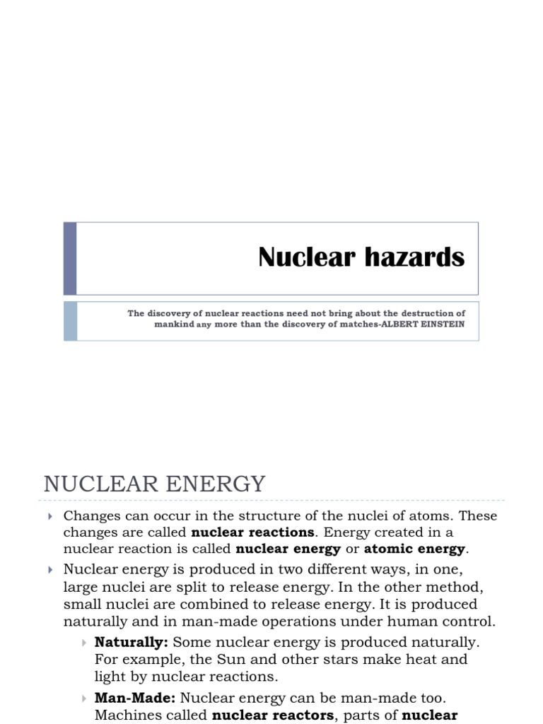 Nuclear Hazards | PDF | Radioactive Decay | Nuclear Weapons