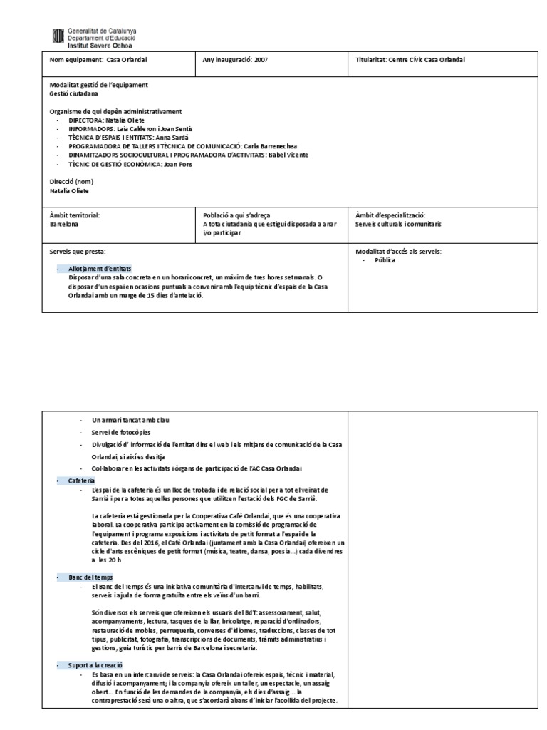 Fitxa Dequipament | PDF